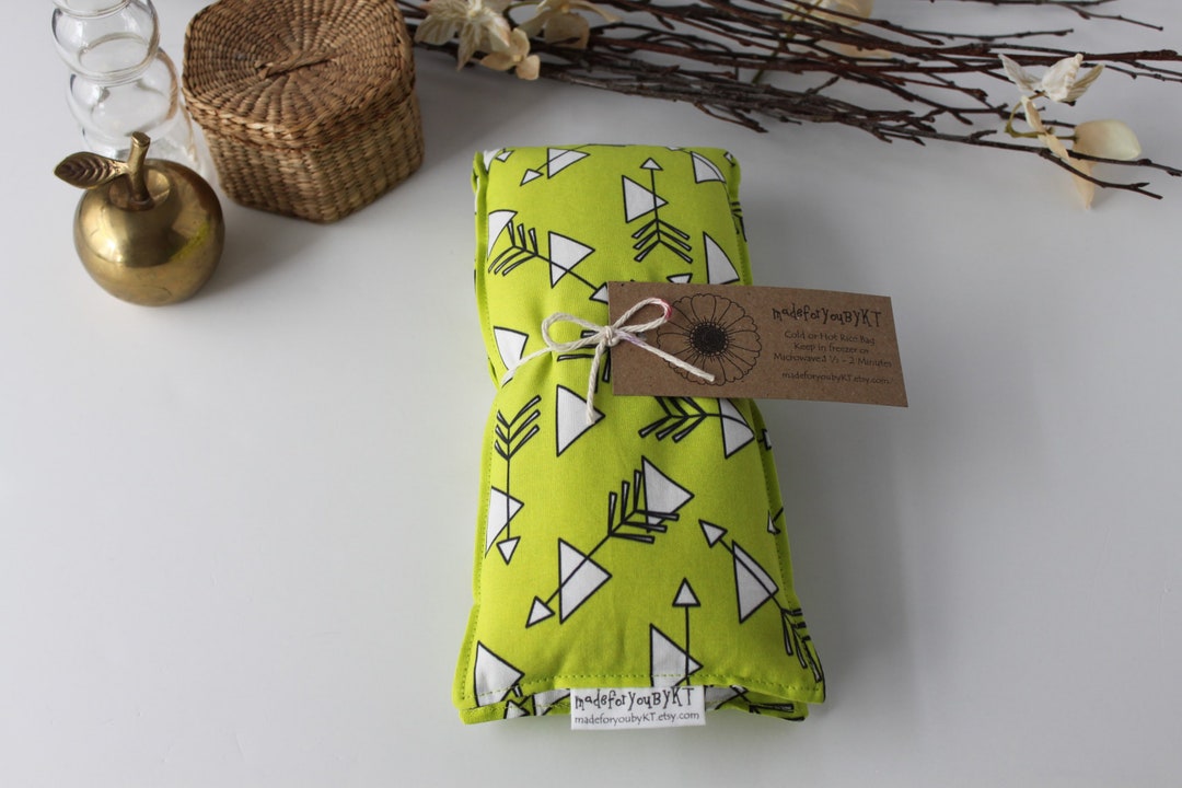 Neck & Shoulder Rice Bag: Chartreuse Arrow Print, Hot Cold Therapy - Etsy