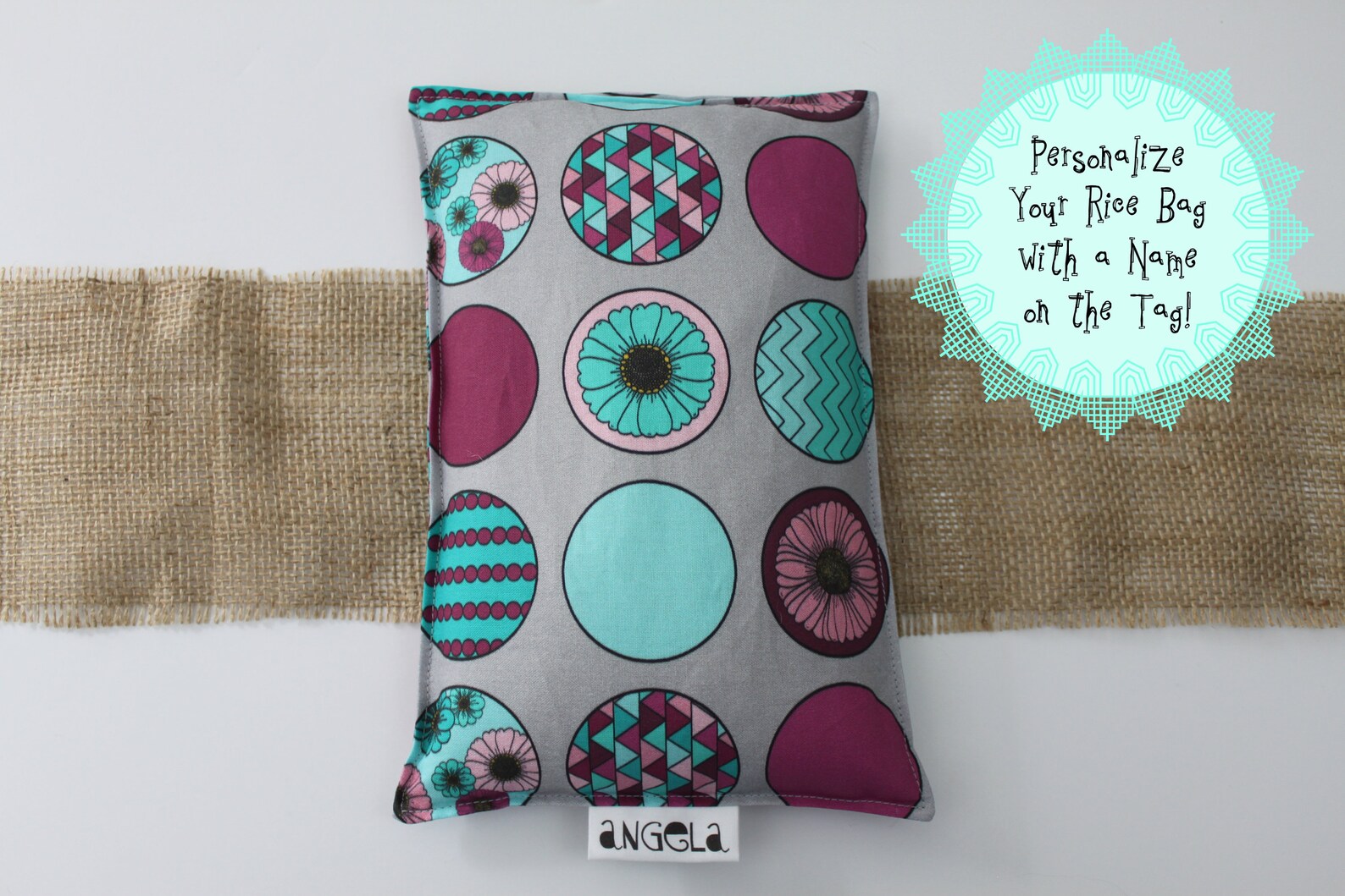 Personalized Custom Rice Bag With Name on Tag Rectangle Rice | Etsy