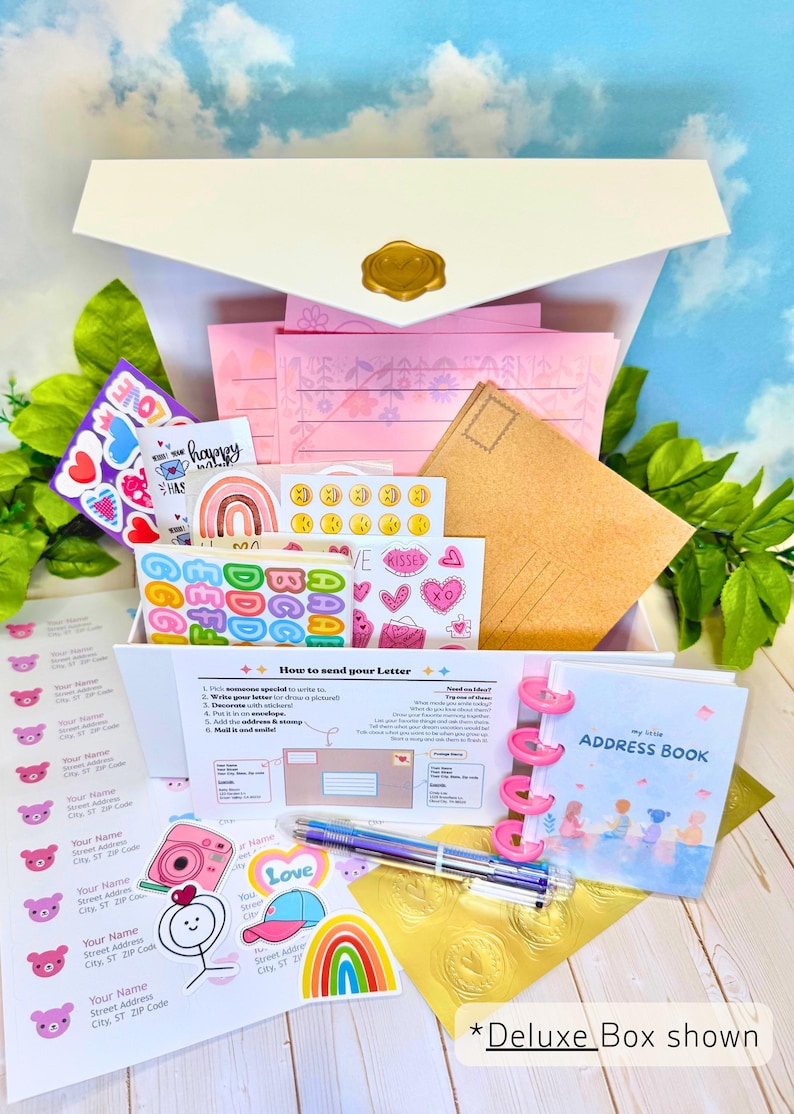 Kids Letter Writing Kit – Pen Pal Set With Themed Stationery ...