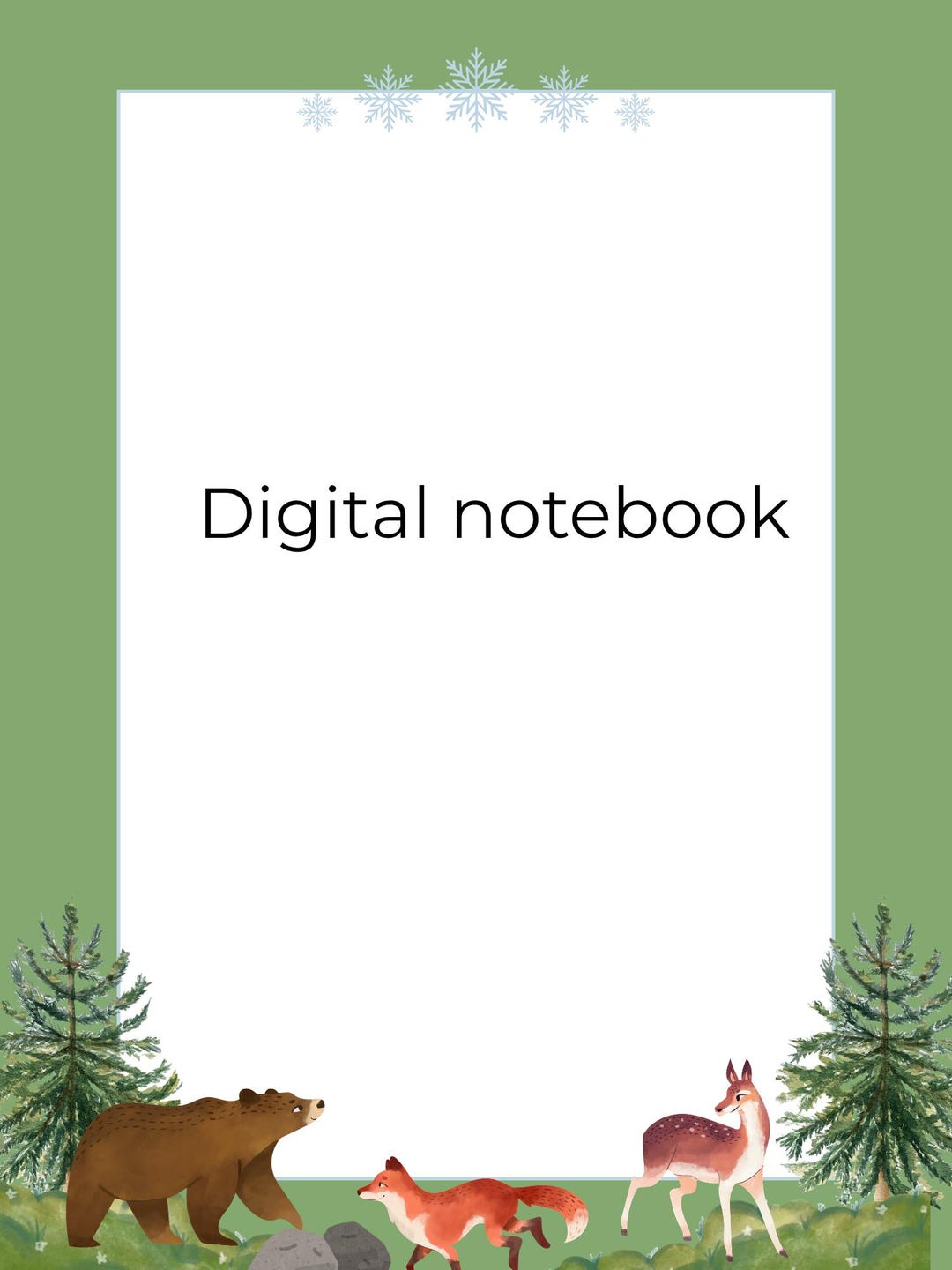 Wild Animal Digital Notebook - Etsy