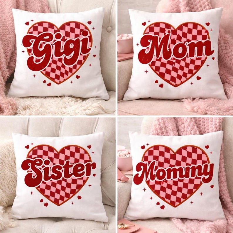 Retro Checkerboard Heart SVG Bundle, Mama Momma Mommy Mom PNG ...