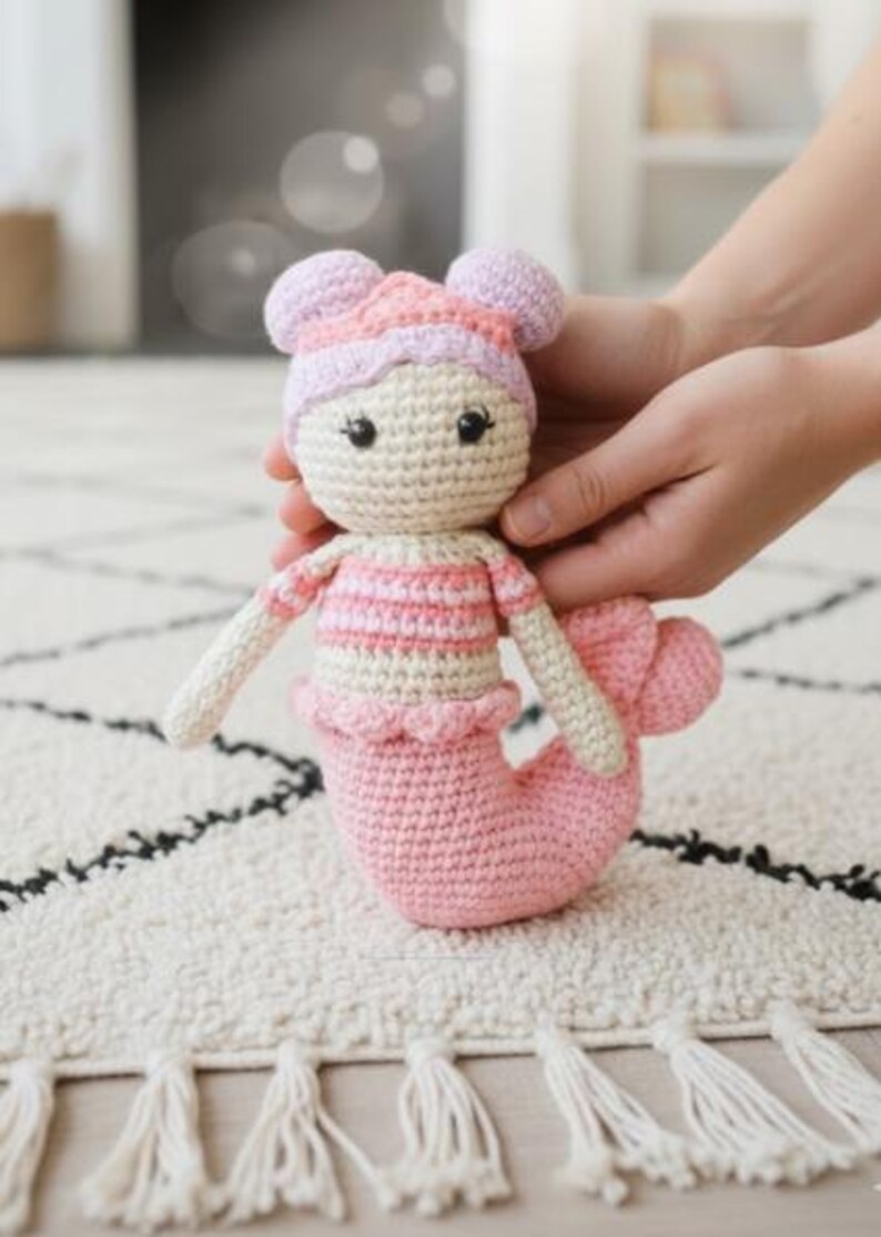 Mermaid Crochet Pattern PDF, Amigurumi Mermaid Tutorial, English ...