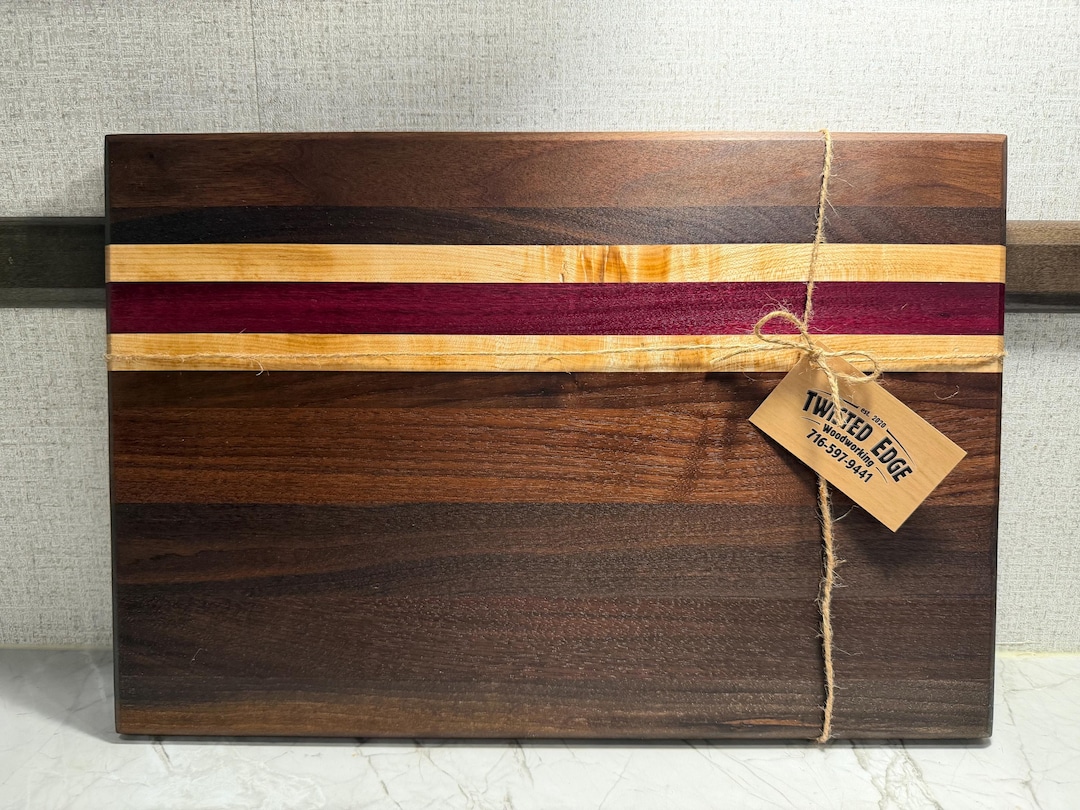 Purple Heart & Walnut Cutting Board - Etsy