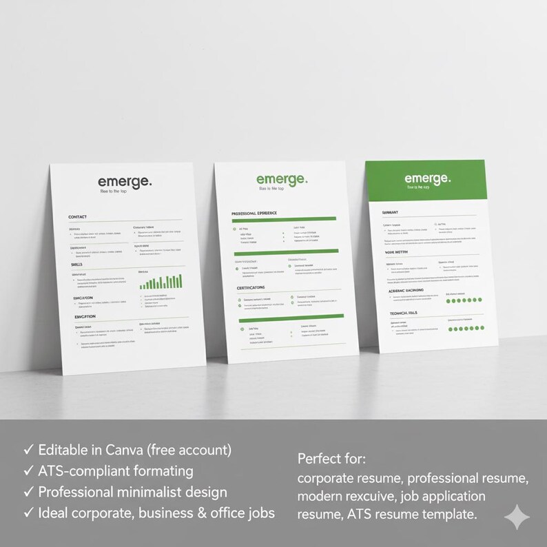 Ats-friendly Resume Template | Professional Canva Resume for Corporate ...