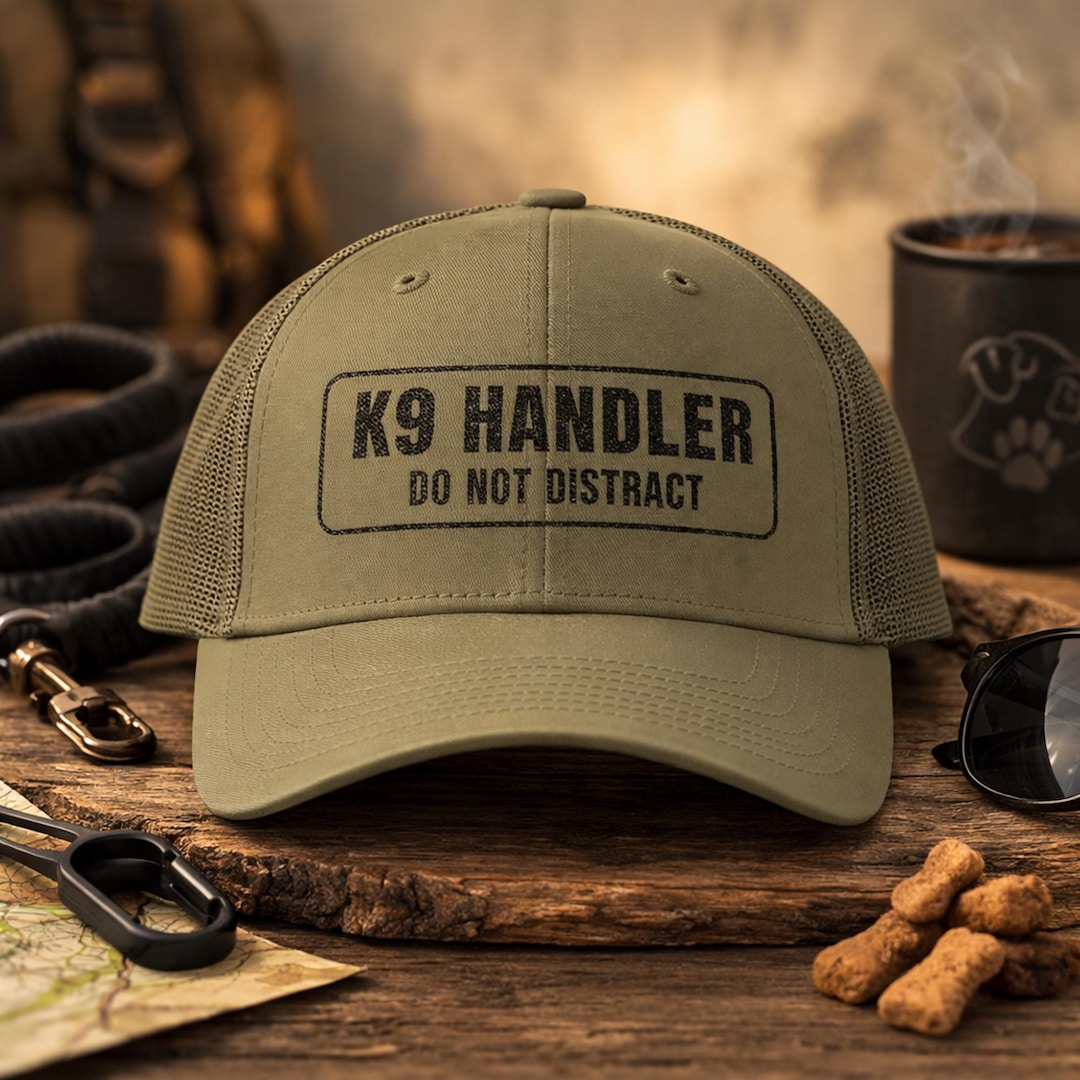 Do Not Distract K9 Handler Snapback Trucker Cap | Tactical Embroidered ...