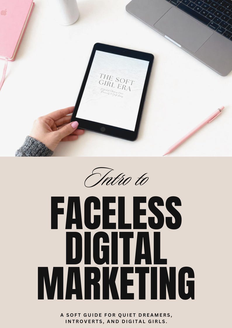 Faceless Digital Marketing Ebook - Etsy