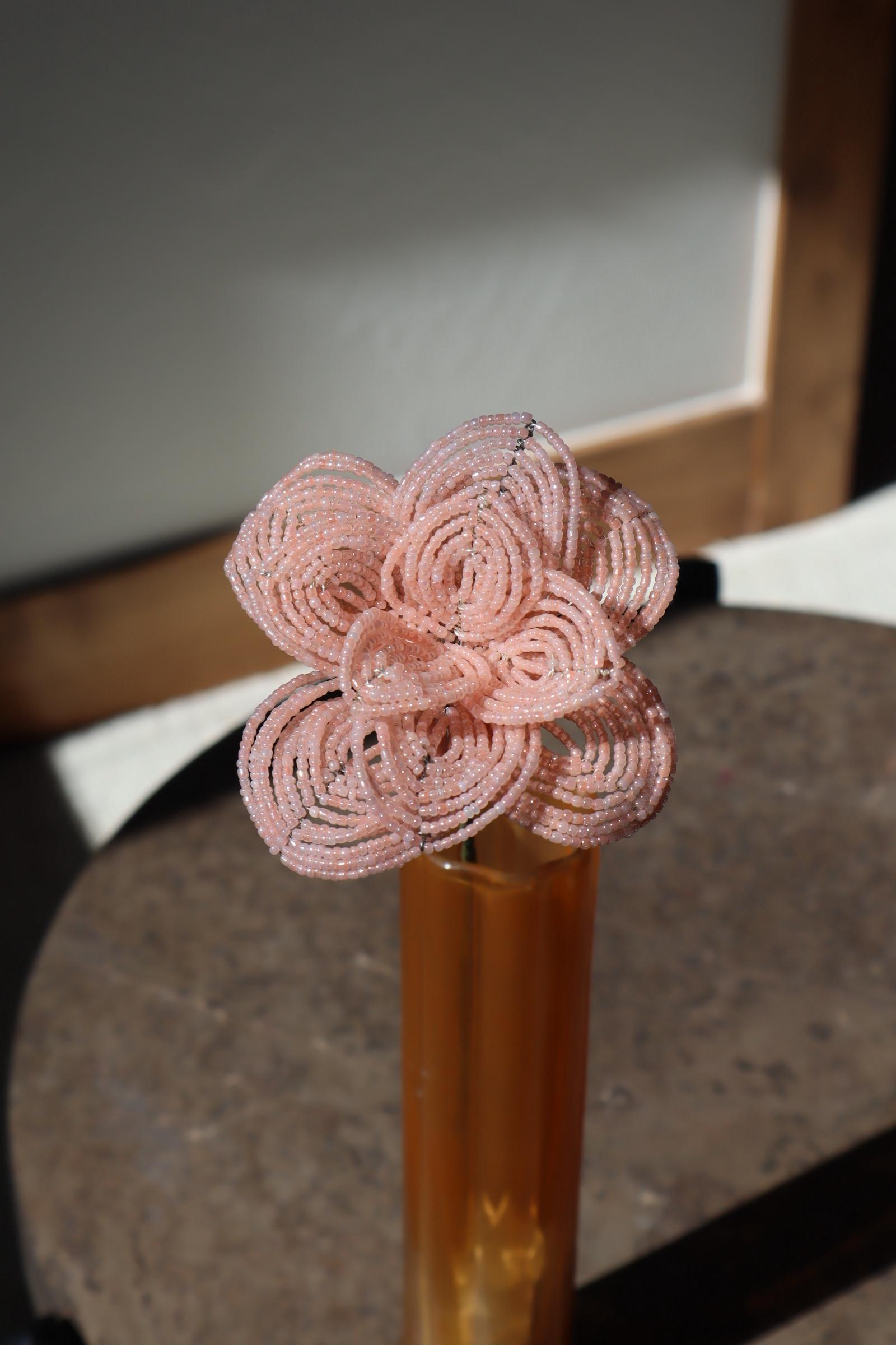 French Beaded Singular Flower, Handcrafted Flower Stem - Etsy