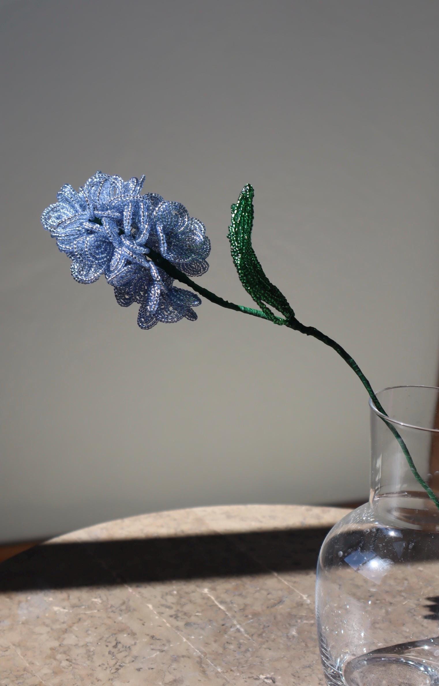 French Beaded Singular Flower, Handcrafted Flower Stem - Etsy