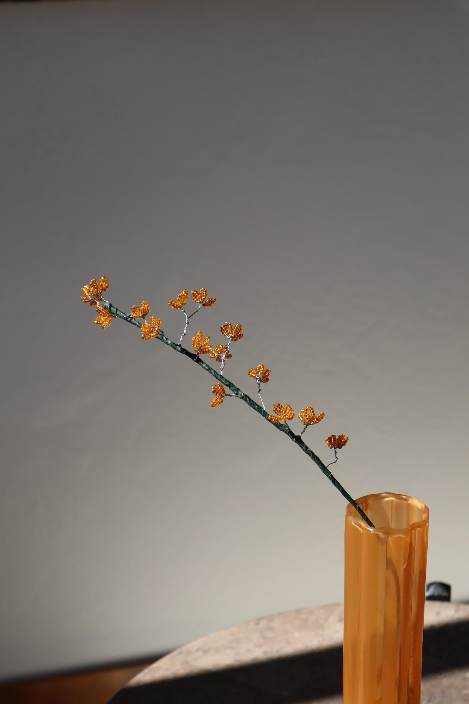French Beaded Singular Flower, Handcrafted Flower Stem - Etsy