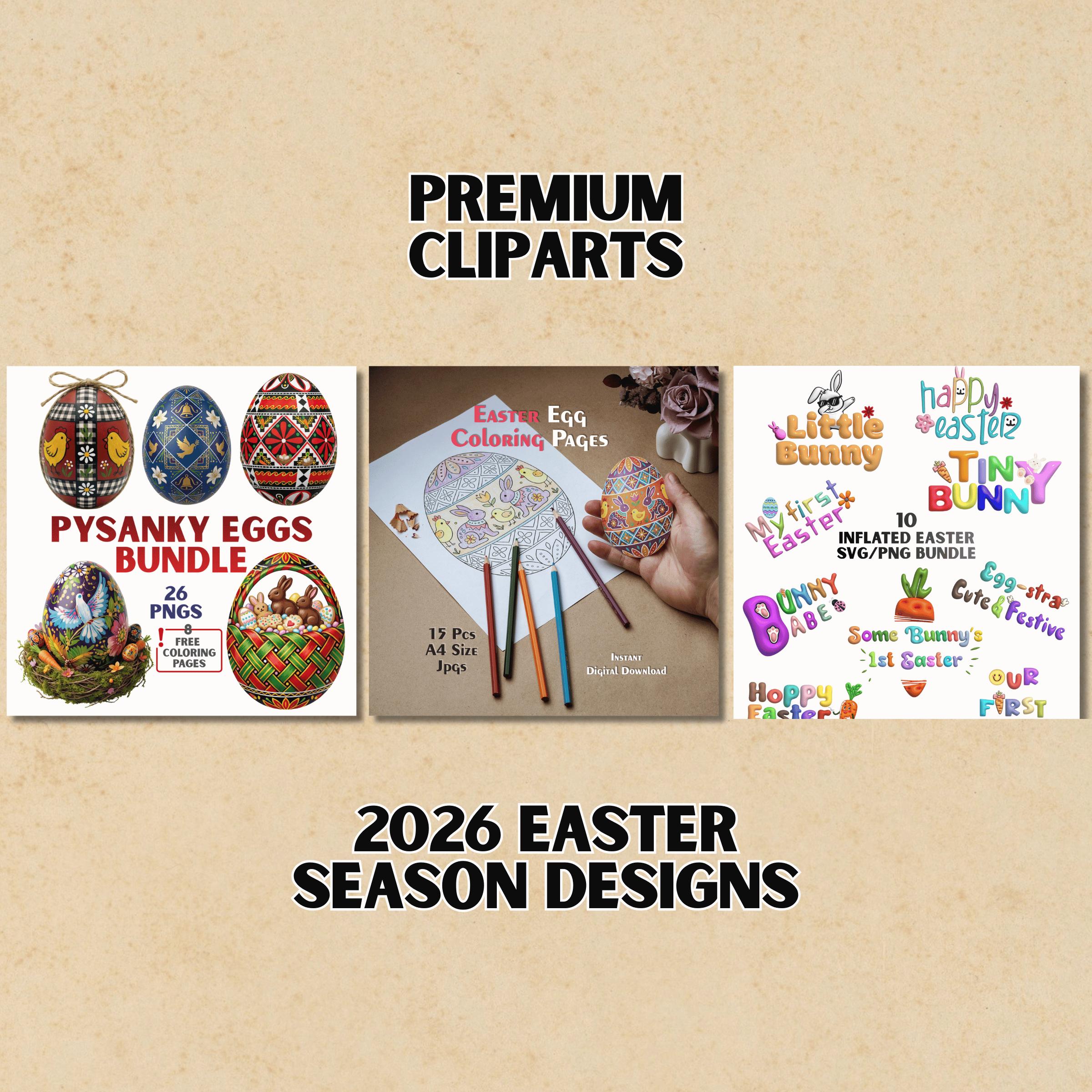 Ultimate Easter Bundle 2026 I PNG JPG SVG I Pysanky Eggs, Bunnies ...