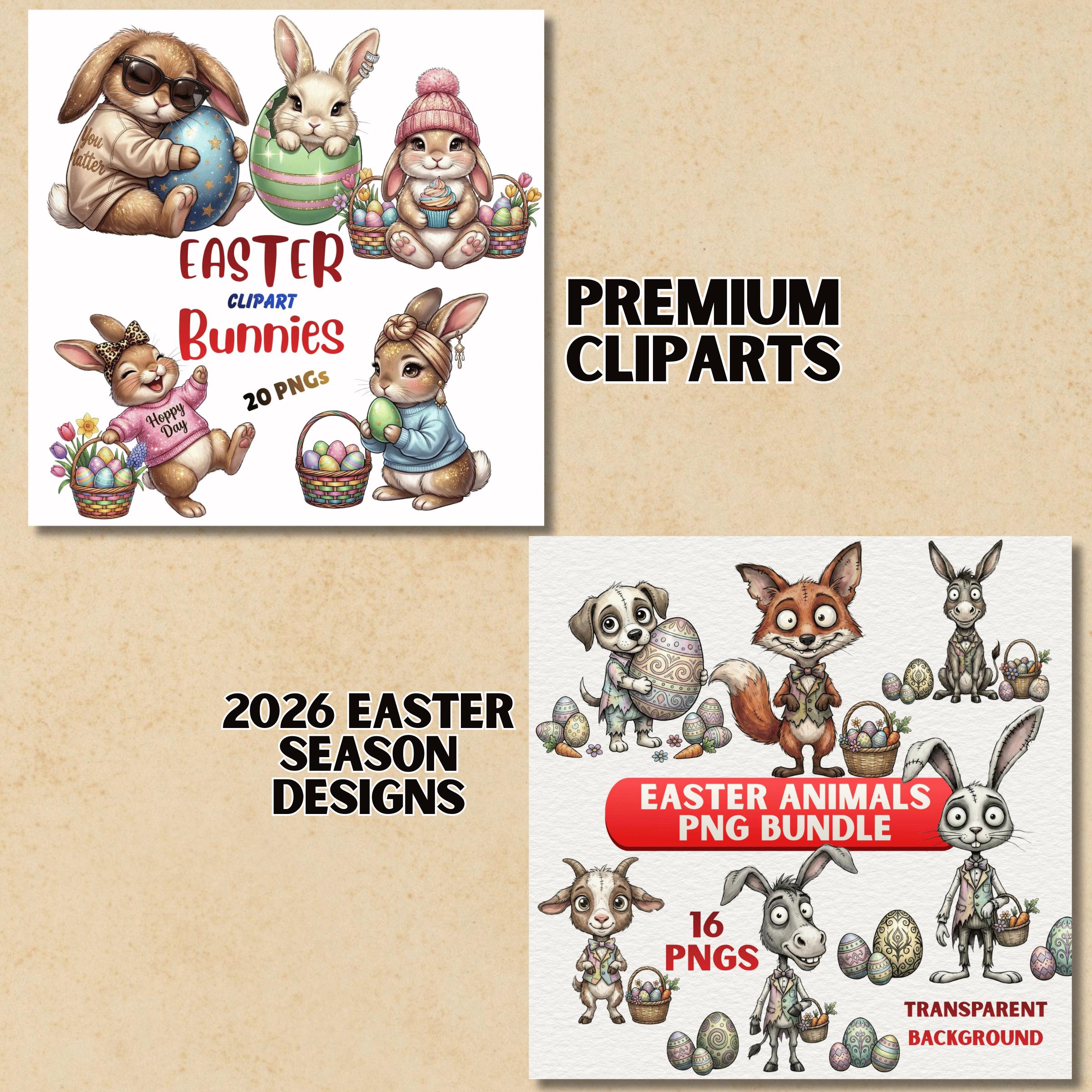 Ultimate Easter Bundle 2026 I PNG JPG SVG I Pysanky Eggs, Bunnies ...