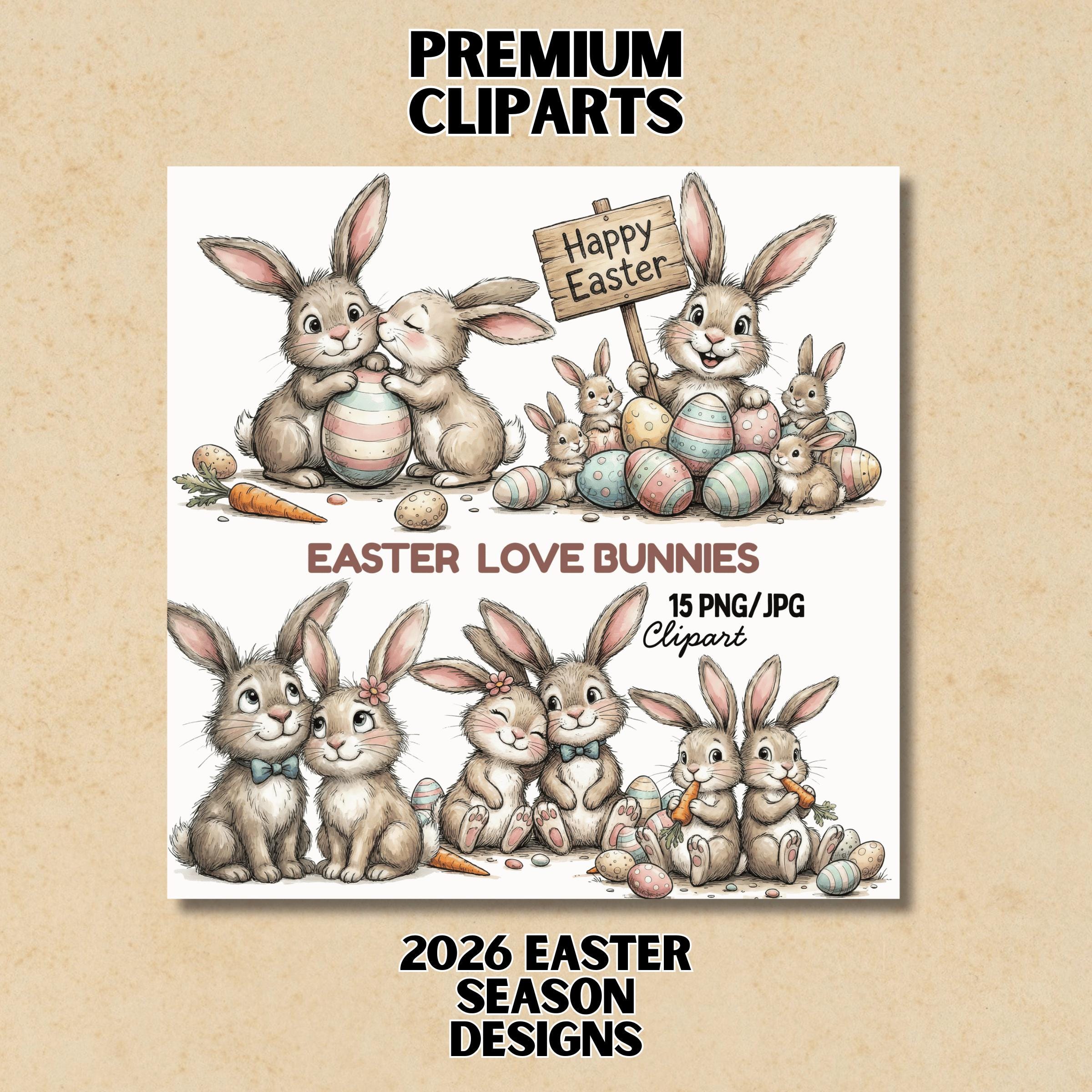 Ultimate Easter Bundle 2026 I PNG JPG SVG I Pysanky Eggs, Bunnies ...
