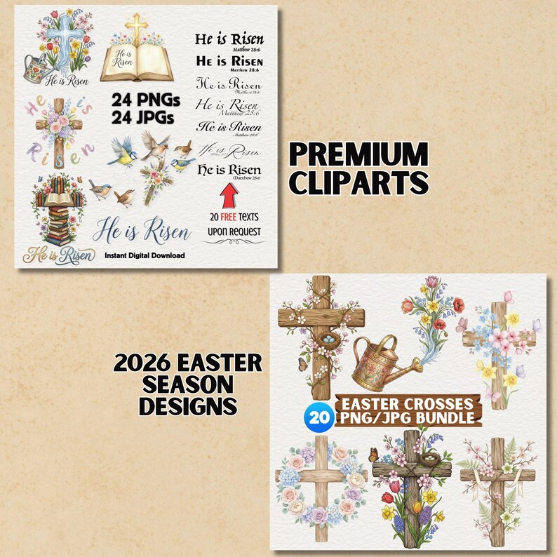 Ultimate Easter Bundle 2026 I PNG JPG SVG I Pysanky Eggs, Bunnies ...