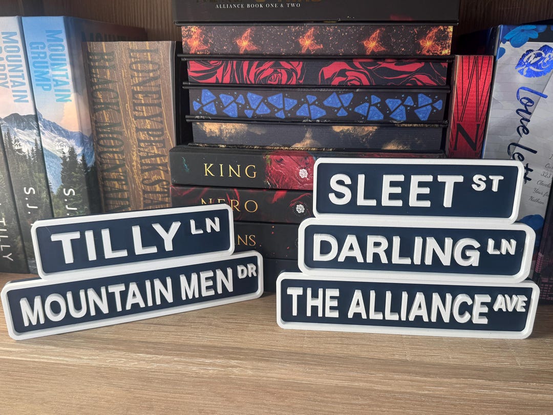 SJ Tilly Approved Street Sign for Home Library Bookish Gift, Book Sign ...