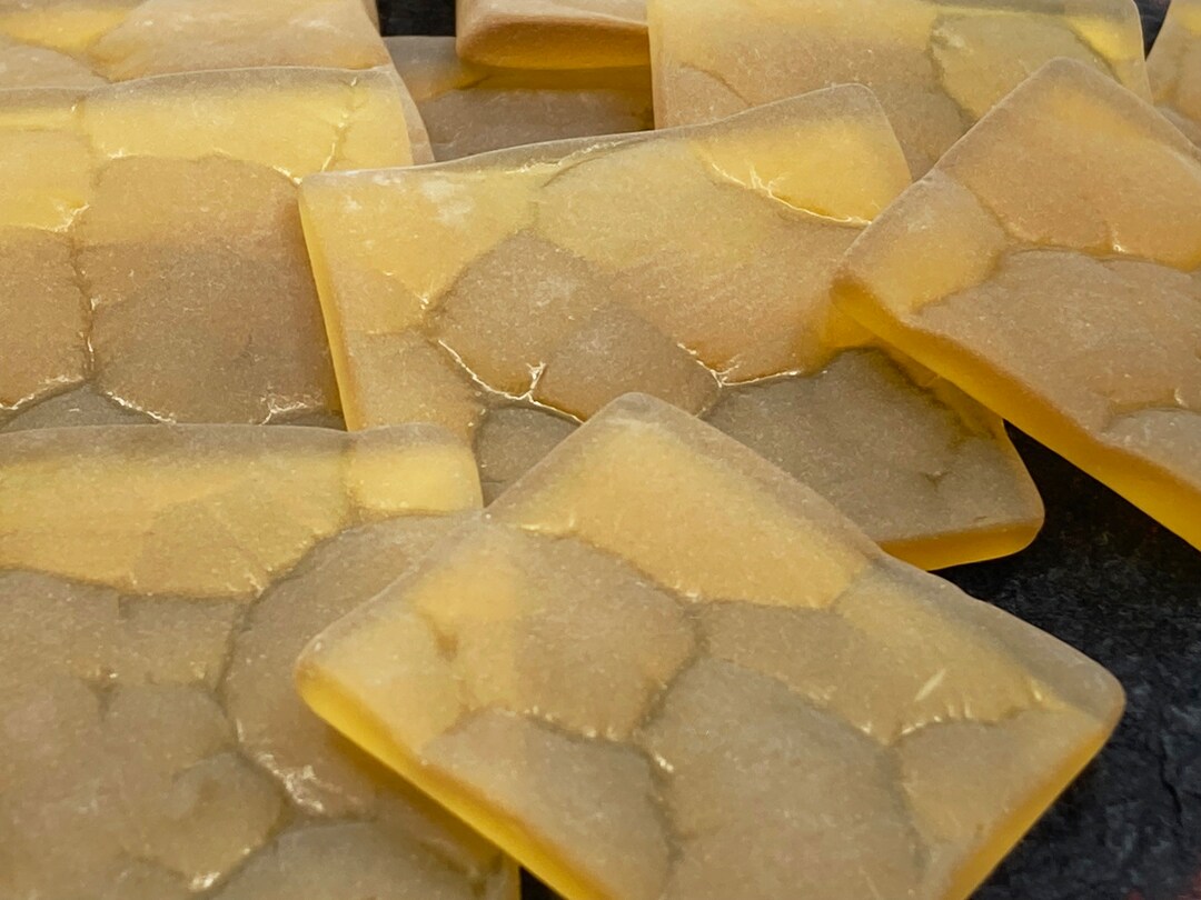 Frosty Yellow Pebble Textured Glass Squares - 1 1/2"x1 1/2" - Etsy