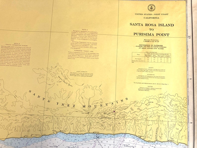 Nautical Chart #5202 - Straight of Santa Barbara - Point Dume to ...