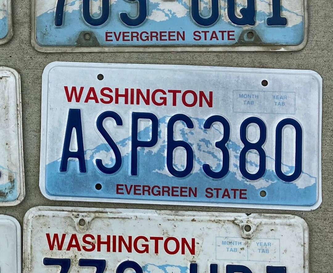 Old Metal Auto License Plates From Washington State - Etsy