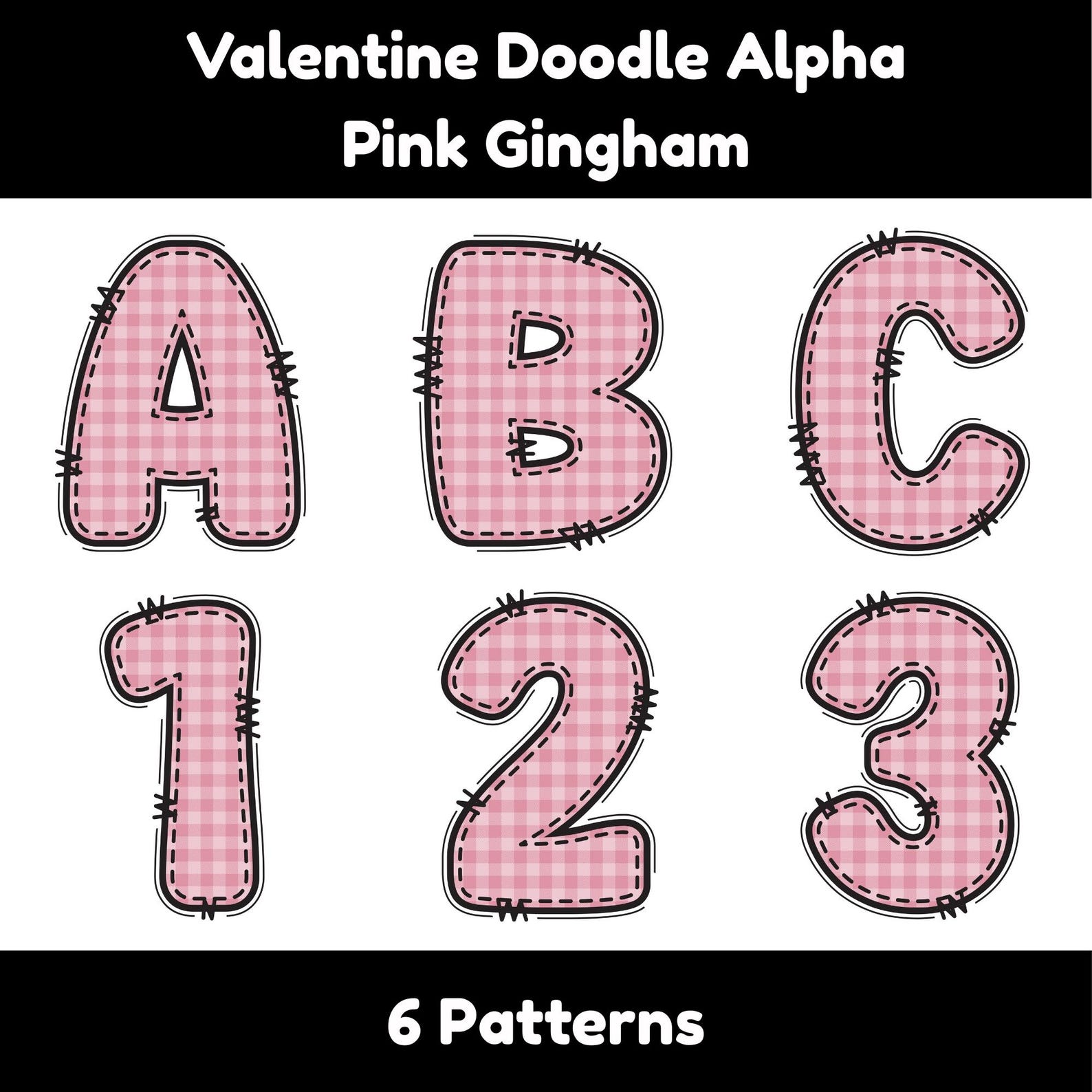 Valentine Doodle Font Mauve and Pink | Gnome Heart Clipart (digital ...