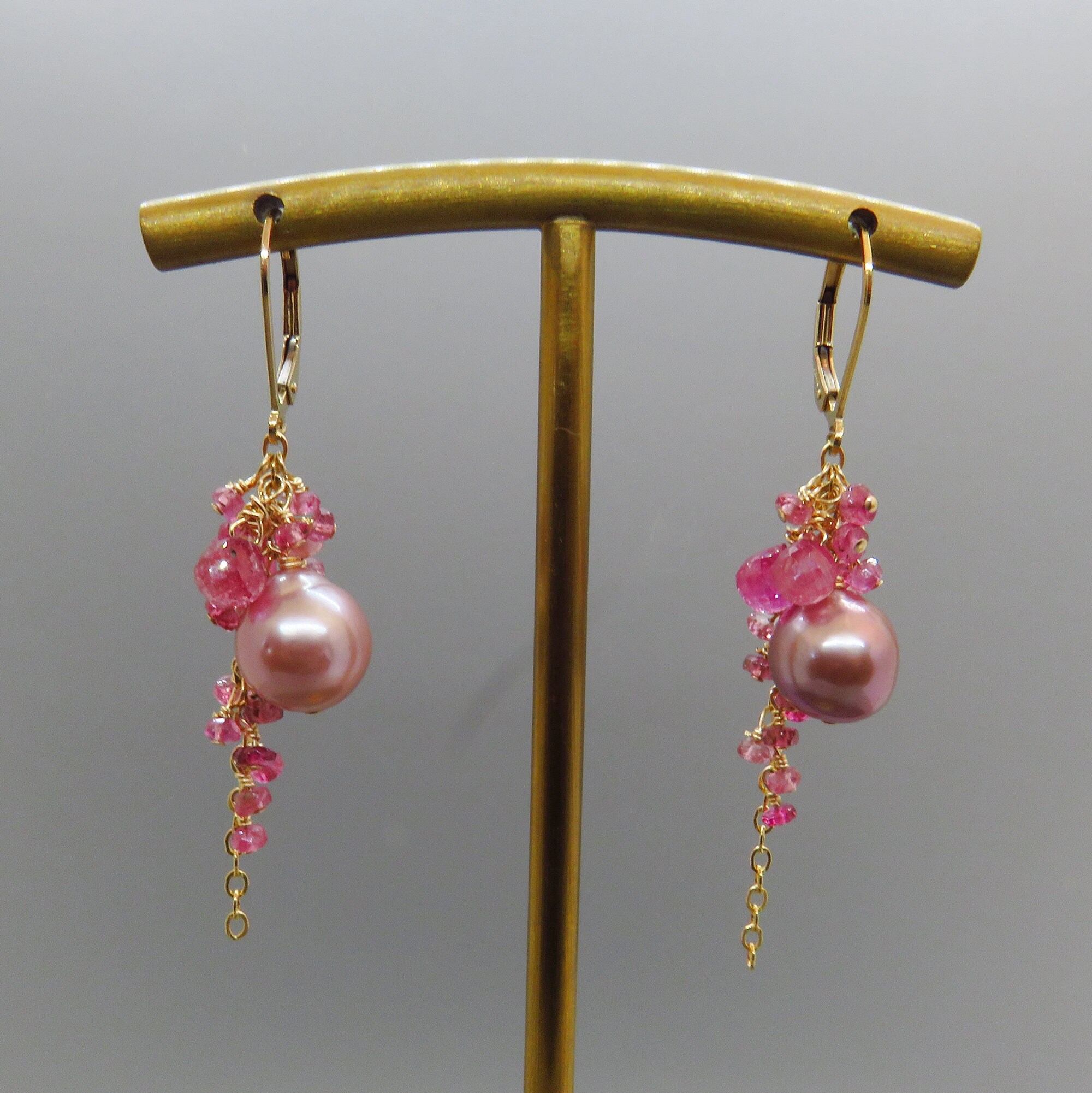 Pink Edison Pearls and Pink Sapphires - Etsy