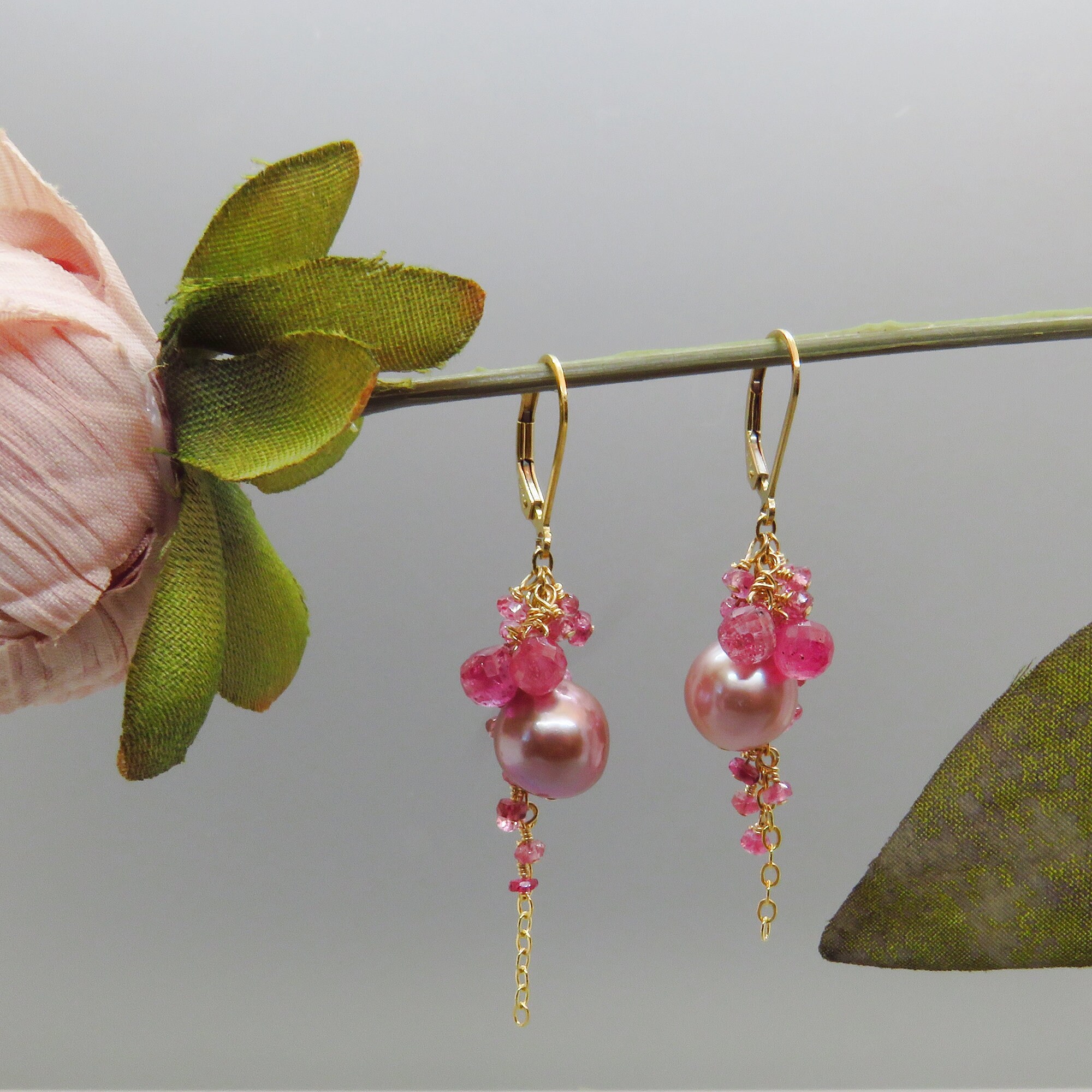 Pink Edison Pearls and Pink Sapphires - Etsy