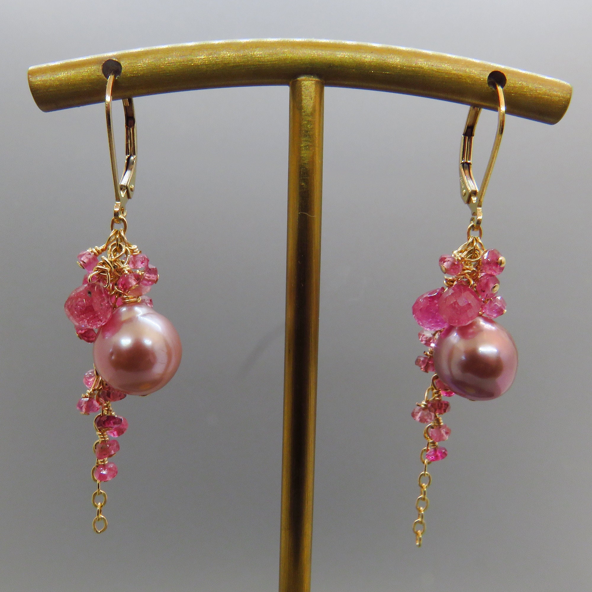 Pink Edison Pearls and Pink Sapphires - Etsy
