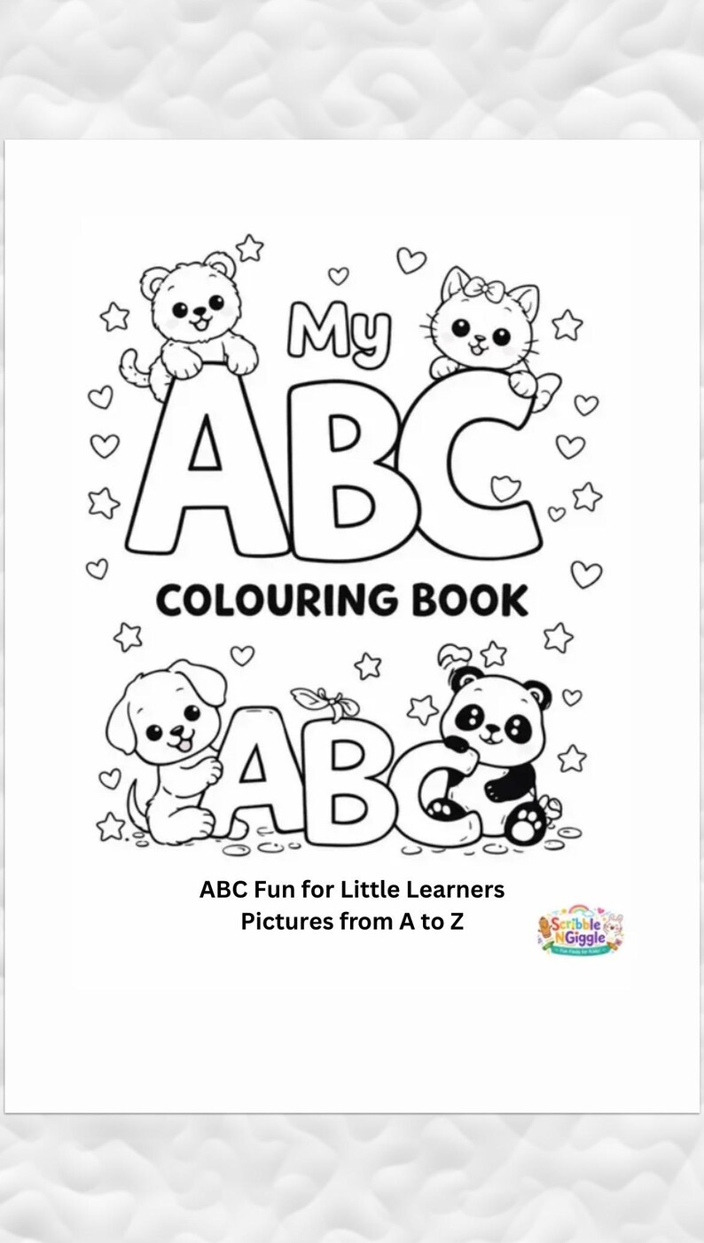 My ABC Colouring Book - ABC Fun for Little Learners - Etsy