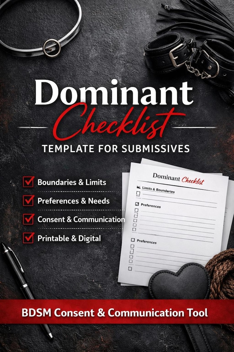 Dominant Checklist Template for Submissives - Etsy