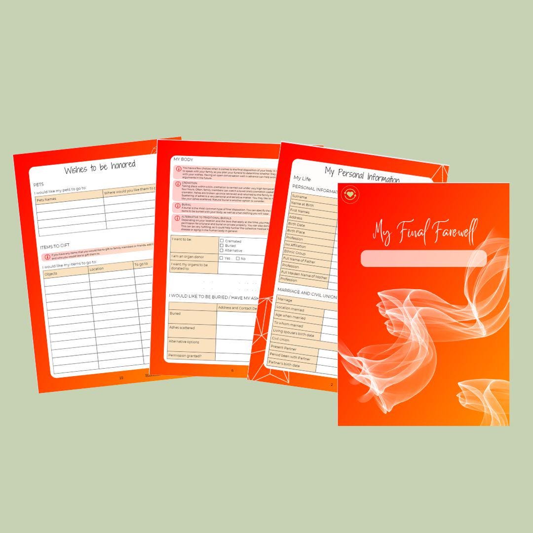 My Final Farewell™ Funeral Planning Booklet End of Life Planner ...