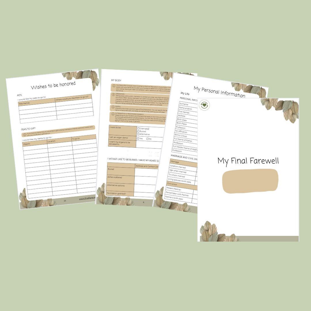 My Final Farewell™ Funeral Planning Booklet End of Life Planner ...