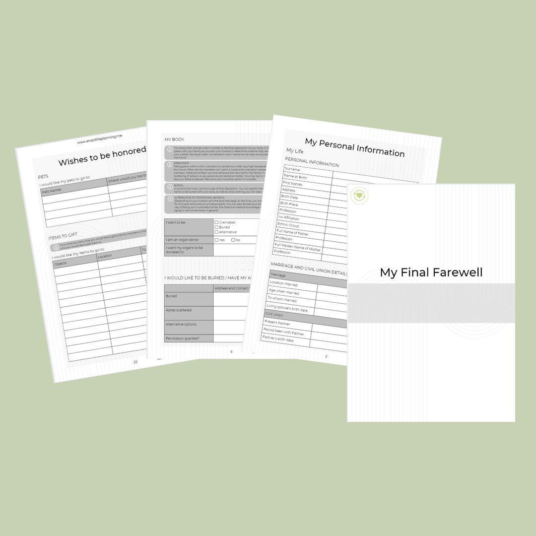 My Final Farewell™ Funeral Planning Booklet End of Life Planner ...