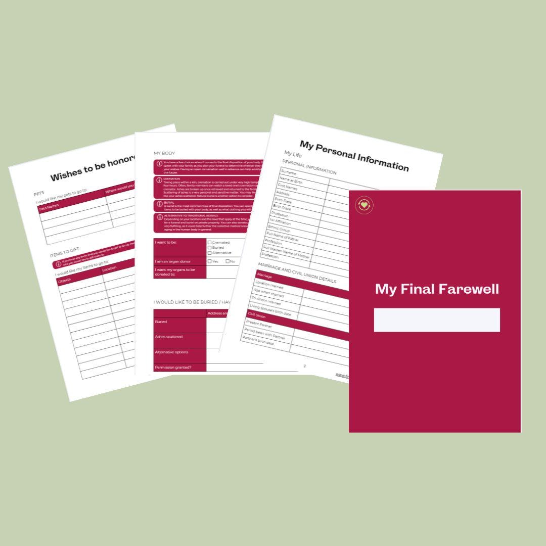My Final Farewell™ Funeral Planning Booklet End of Life Planner ...