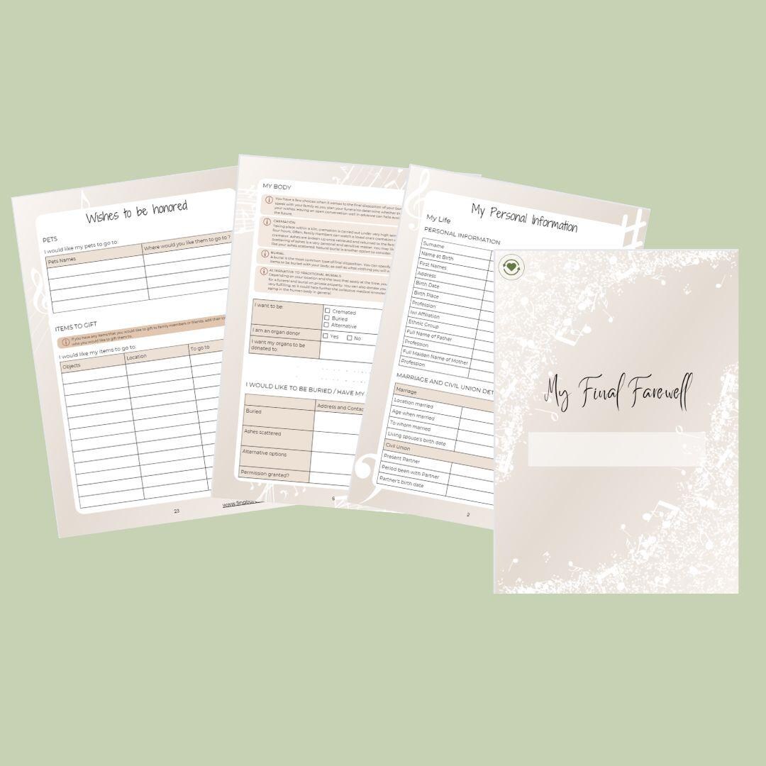 My Final Farewell™ Funeral Planning Booklet End of Life Planner ...