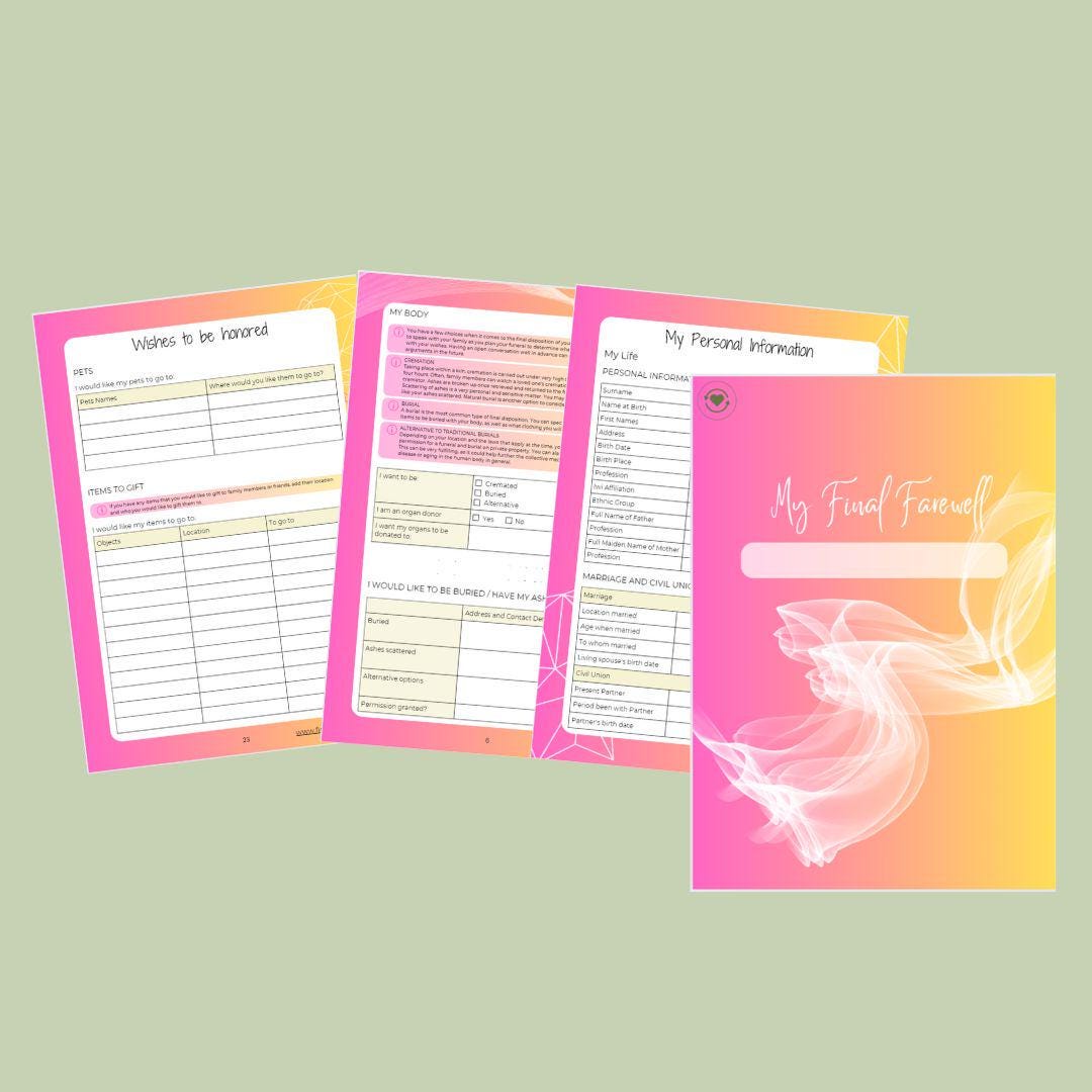 My Final Farewell™ Funeral Planning Booklet End of Life Planner ...