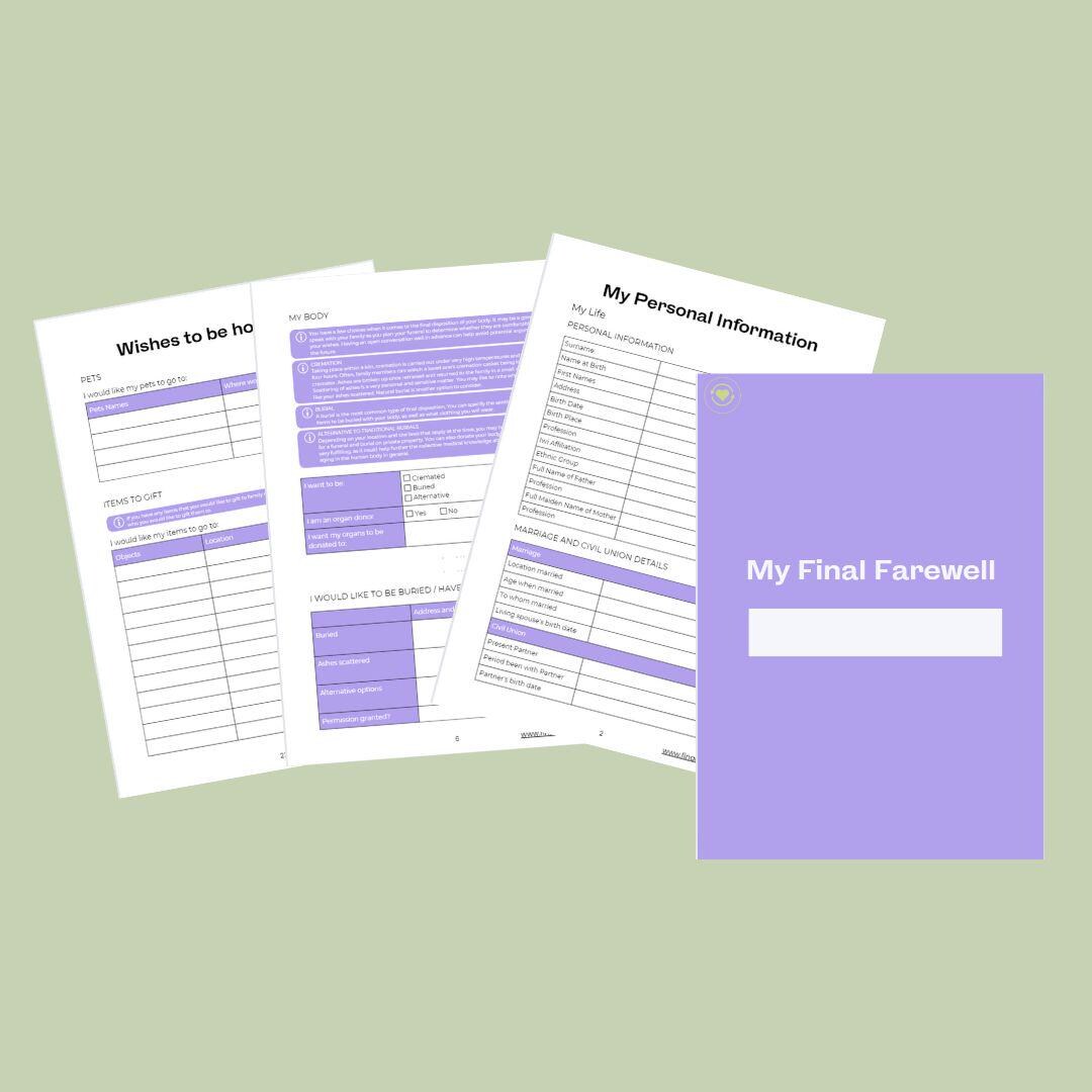 My Final Farewell™ Funeral Planning Booklet End of Life Planner ...