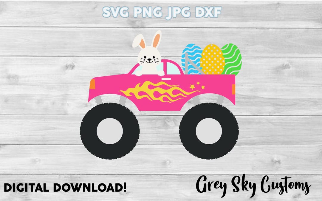 Easter Monster Truck SVG for Boys, Easter Svg, Egg Truck Svg, Easter ...