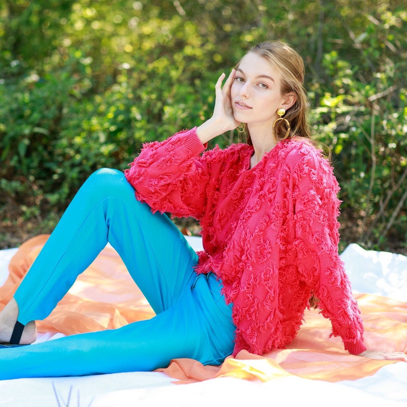 Fuzzy Pink Top - Etsy