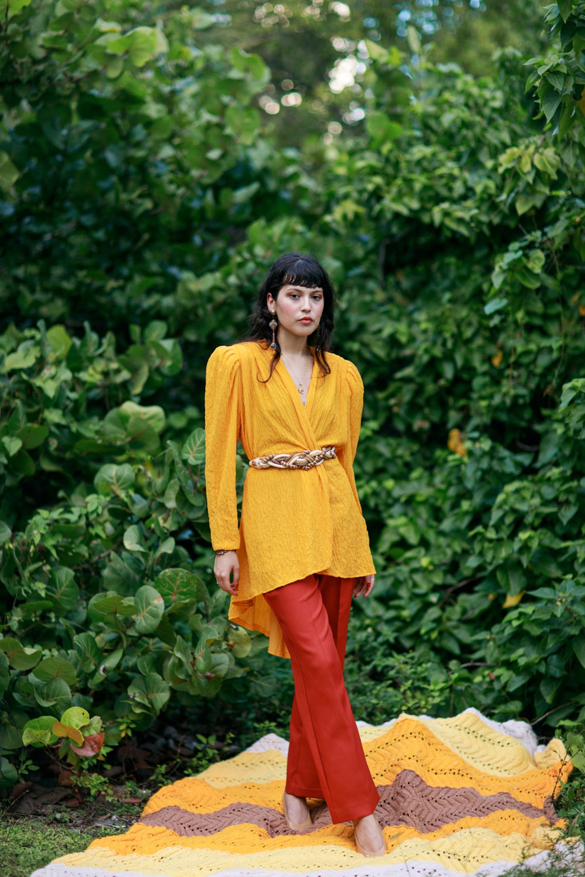 70s Bright Sunshine Yellow Jacket Vintage Long Sleeve | Etsy