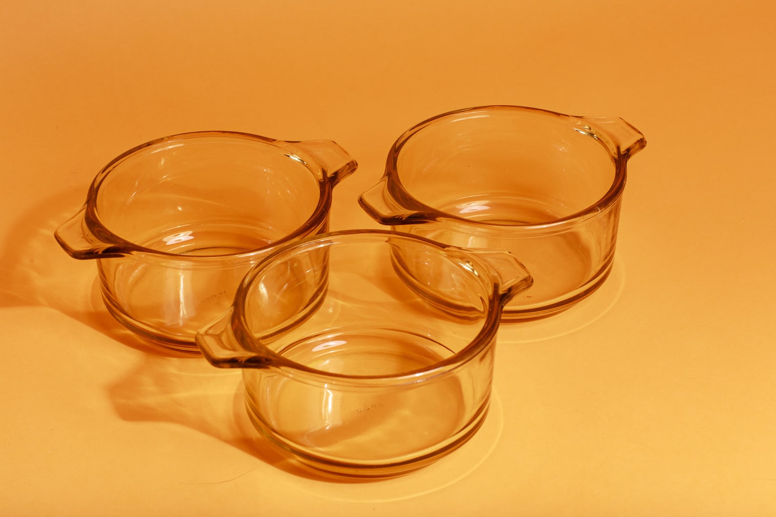 60s Yellow Glass Small Bakeware Pans With Handles - Etsy