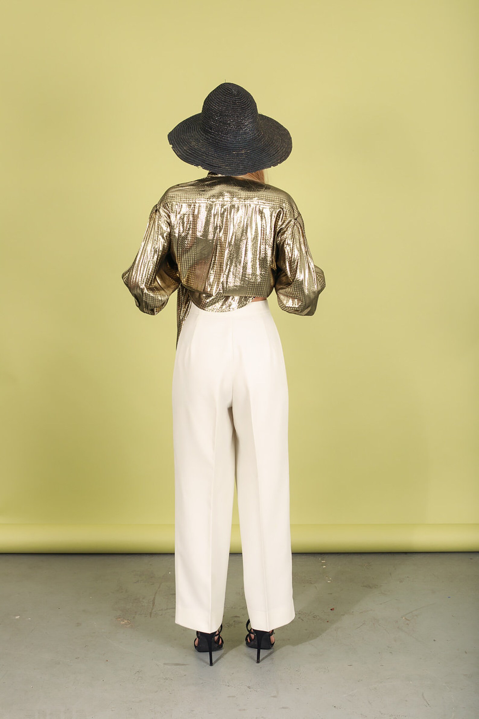 70s White Button High Rise Pants Vintage Classic Minimal - Etsy