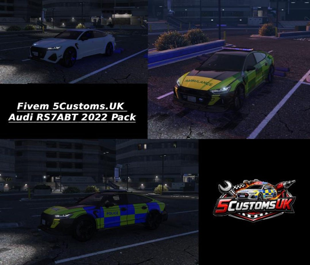 Fivem UK Audi RS7 ABT 2022 Model Car Pack || Police and Ambulance - Etsy