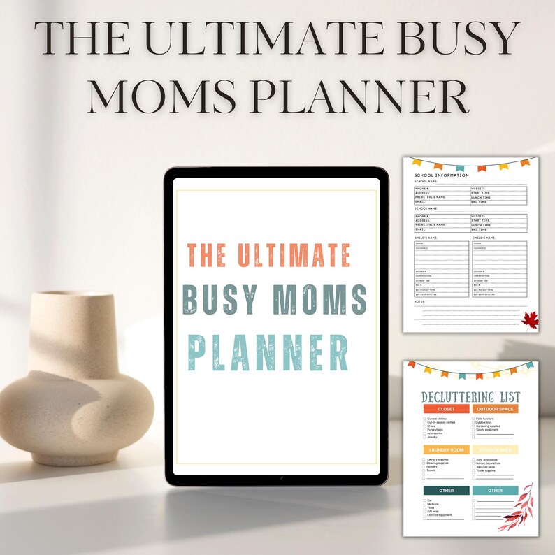 Busy Moms Planner Printable | Mom Organizer | Family Planner | Daily ...