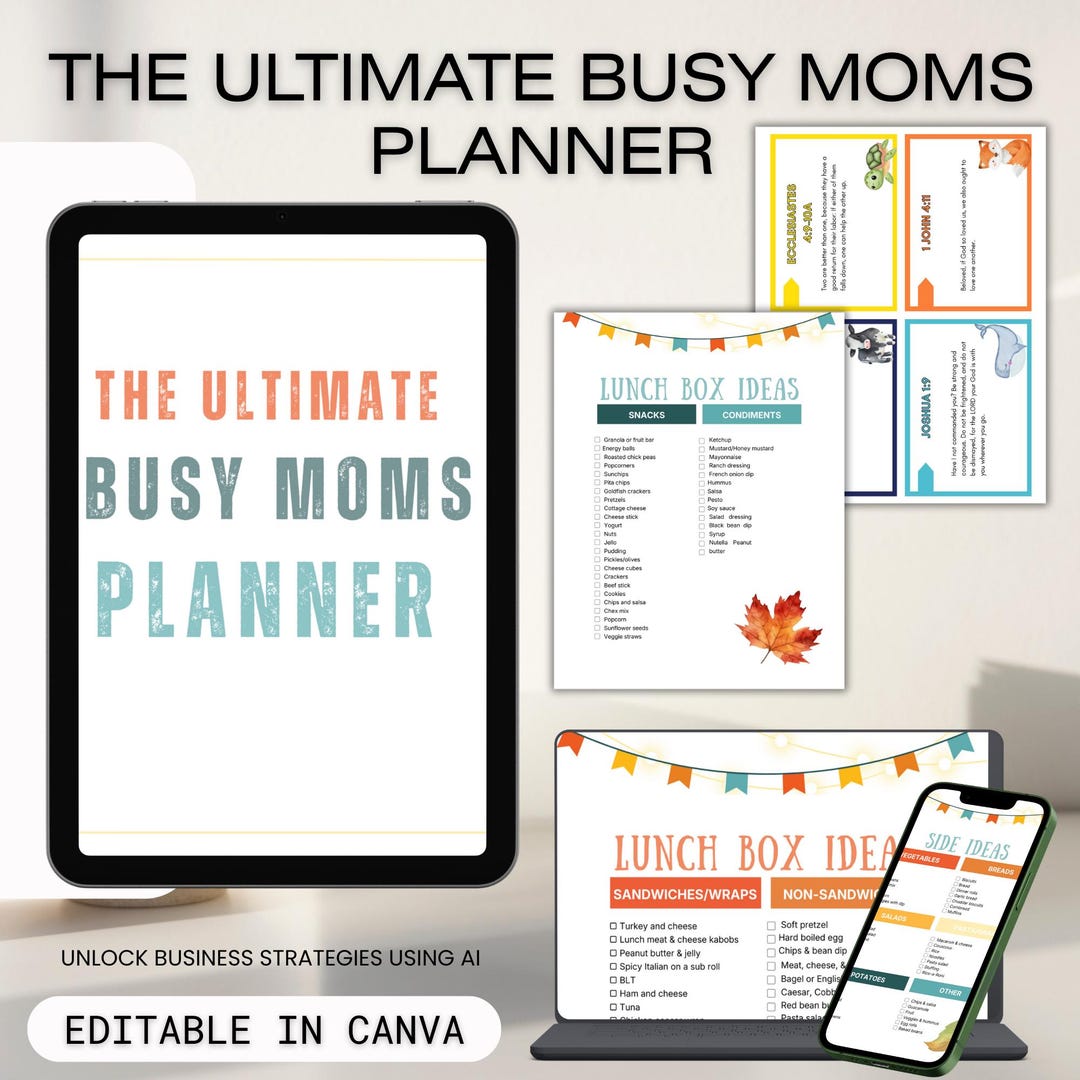 Busy Moms Planner Printable | Mom Organizer | Family Planner | Daily ...