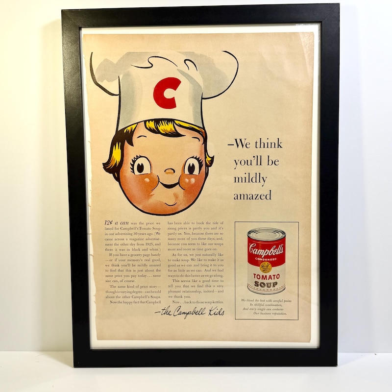 Vintage Campbells Soup Sign - Etsy