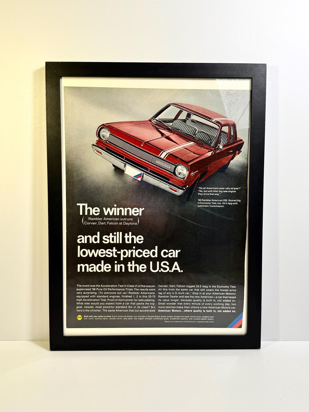1966 Rambler American Car Advertisement • the Winner • American Motors ...