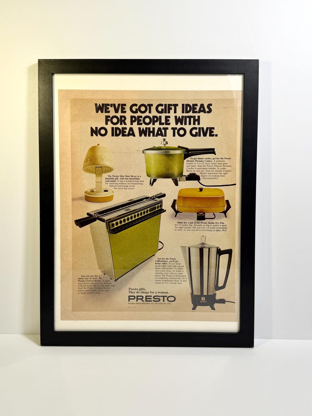 1971 Presto Kitchen Advertisement | Vintage Gift Guide Print | Mid ...