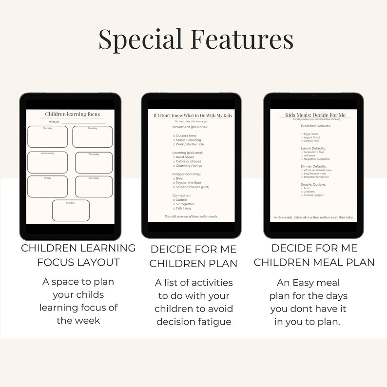 SAHM Reset | Digital Fillable PDF | Minimal Planner | Decision Fatigue ...