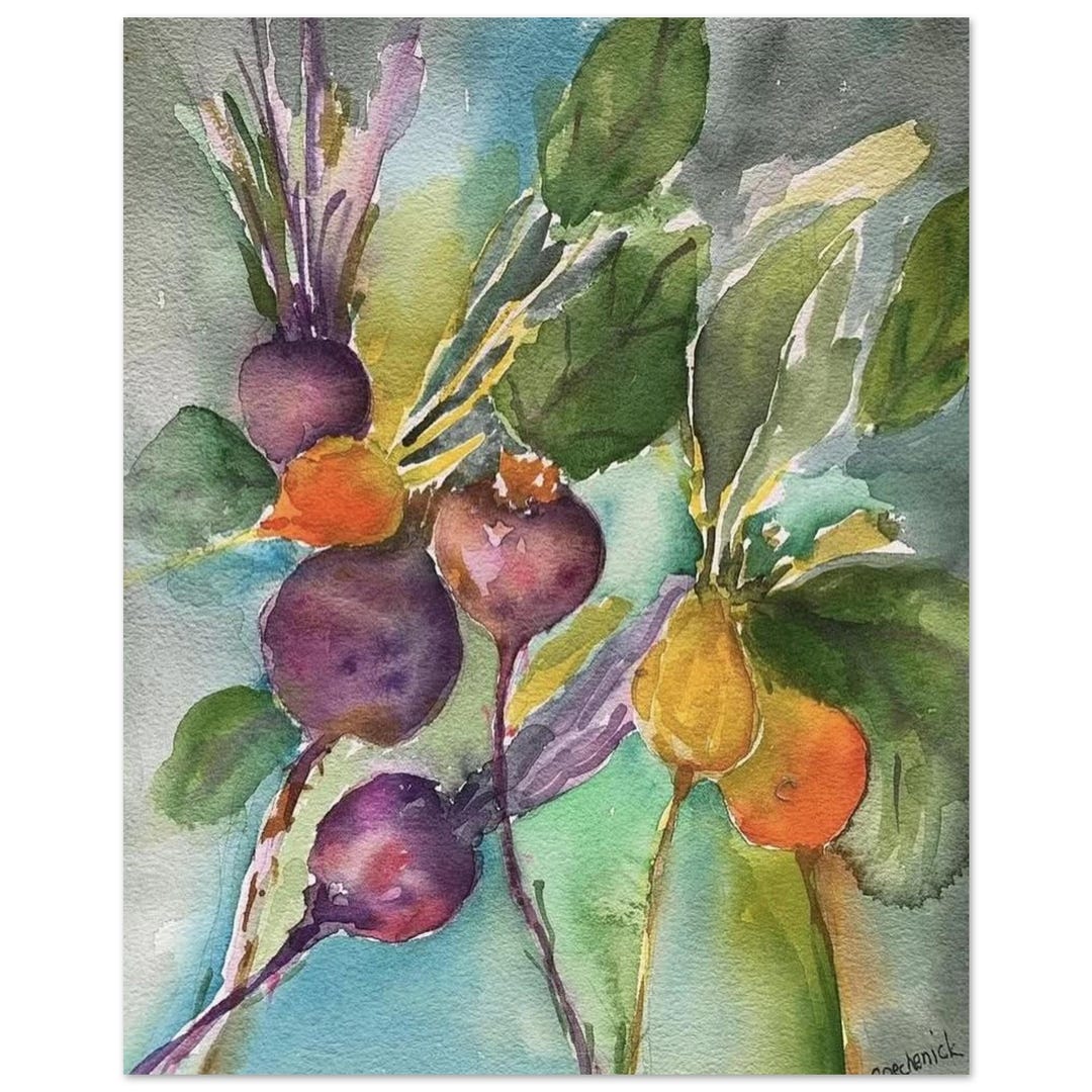Root Vegetables, Late Season – Watercolour by Cynthia Pechenick | Eco ...