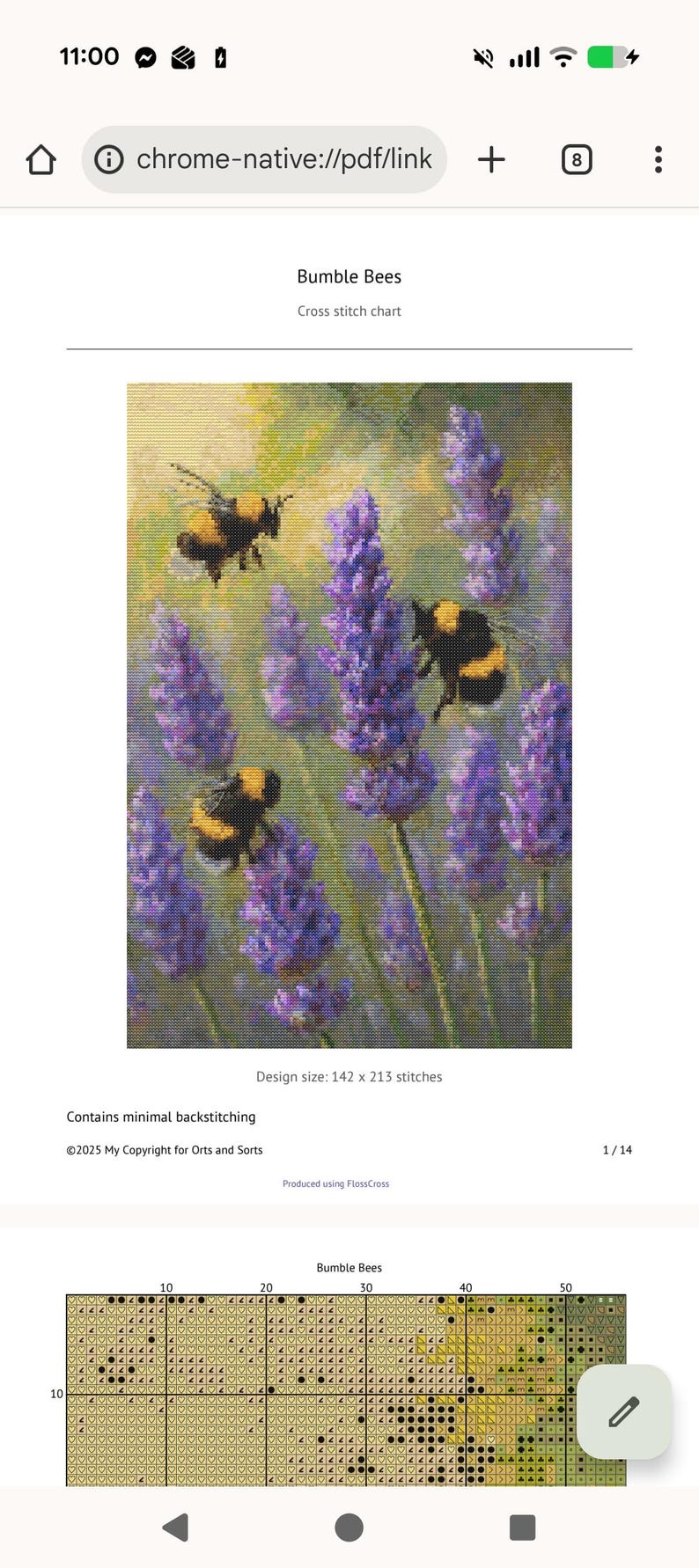 Bumble Bee Cross Stitch Pattern - Instant Pdf Download - Etsy