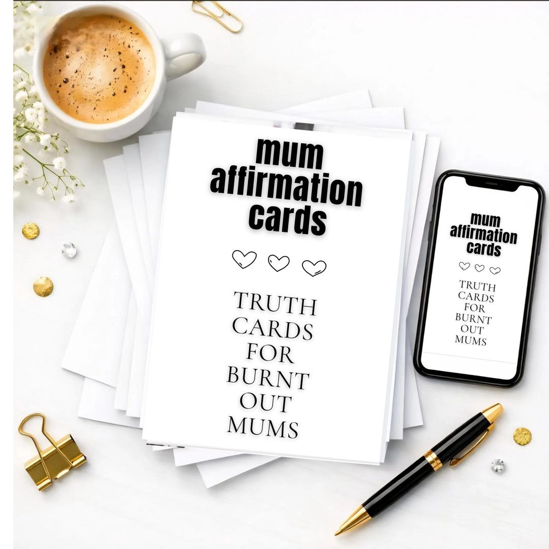 Printable Truth Cards for Burnt-out Mums | 20 Digital 6×4 Anti ...