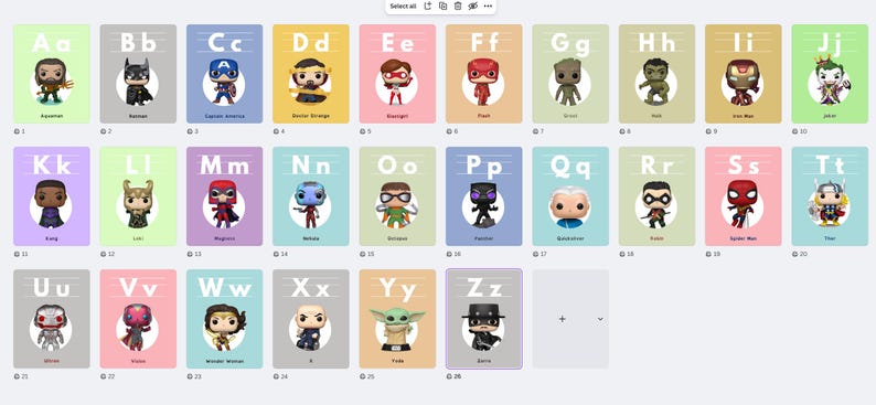 Superhero Alphabet Printable Poster Set – A–Z Classroom & Kids Room ...